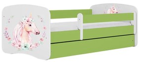 Kocot Kids Dětská postel KŮŇ zelená Velikost postele: 160x80, Matrace: Bez matrace, Šuplík: Bez šuplíku