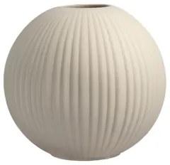 Keramická váza Vena Stripes Beige 22 cm Storefactory Scandinavia