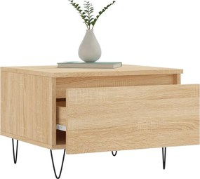 vidaXL Konferenční stolek 50 x 46 x 35 cm kompozitní dřevo [830866] Barva: bílá s vysokým leskem