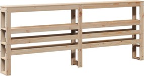 Rám postele s čelem 200 x 200 cm masivní borové dřevo 3306120
