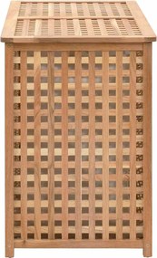 Koš na prádlo 87,5 x 46 x 67 cm masivní ořechové dřevo 247604