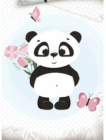 Carbotex Povlečení bavlna do postýlky Roztomilá Panda 100x135, 40x60 cm