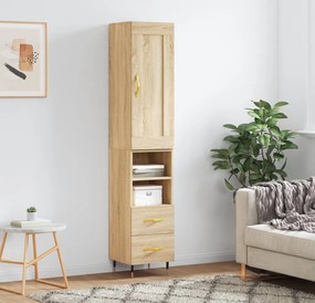 vidaXL Skříň highboard 34,5 x 34 x 180 cm kompozitní dřevo [3200248] Barva: dub sonoma