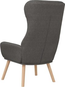 Relaxační židle tmavě šedá textil 341291
