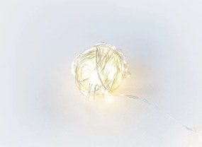 Nexos 57407 LED osvětlení - stříbrný drát - 40 LED teple bílá