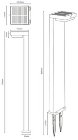 Zuma Line PT33813 - LED Solární lampa GRID LED/4,5W/2000 mAh IP44 černá