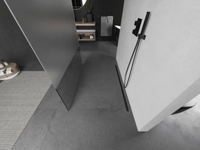 Mexen Kioto, sprchová zástěna Walk-In 100 x 200 cm, 8mm čiré sklo-námraza, grafitový profil, 800-100-002-95-35