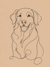 Minimalistický Line Art portrét mazlíčka z fotky | Srdcem darované