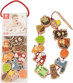 TEDDIES Provlékačka Lesní zvířátka / 13 dílků / Dřevo / 18m+