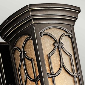 Rustikální venkovní nástěnná lucerna Elstead Franceasi 37 cm starý bronz