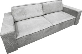 Rozkládací pohovka, světle šedá, HARPERA BIG SOFA