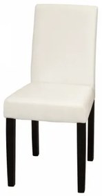 Jídelní židle bílá hnědé nohy Prima
