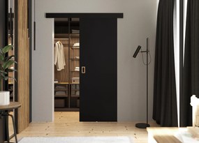 Posuvné dveře s krycí lištou WERDI 70 černý