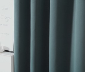 Modrozelený závěs OXFORD 140x250 cm Zavěšení: Kovové kroužky