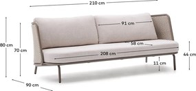 Béžová/taupe čalouněná zahradní pohovka Sedalis – Kave Home