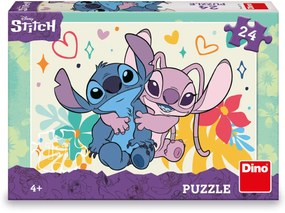 DINO Puzzle Stitch & Angel 24 dílků 26x18cm skládačka dn351721