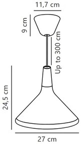 DFTP by Nordlux - Lustr na lanku NORI 1xE27/40W/230V