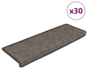 Samolepicí rohože na schody Sisal-Look 30 ks Šedá a béžová 3365884