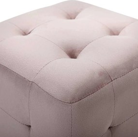 Taburety 2 ks růžové 30 x 30 x 30 cm sametová látka 278388