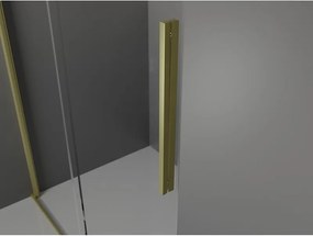 Mexen Velar, sprchový kout s posuvnými dveřmi 150 x 70 cm, 8mm sklo námraza, zlatá matná, 871-150-070-31-55
