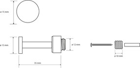 Sapho, X-ROUND věšáček 35mm, chrom