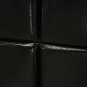 Manželská postel s roštem, 160x200, černá ekokůže, MIKEL Kondela 0000071440