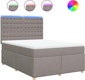 Box spring postel s matrací taupe 160x200 cm textil 3293649
