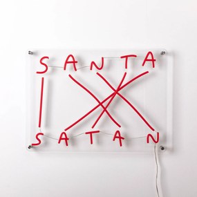 LED dekor nástěnné světlo Santa-Satan, červená