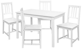 Idea IDEA Jídelní stůl 8848B bílý lak + 4 židle 869B bílý lak