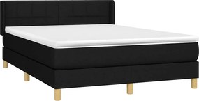 Box spring postel s matrací černá 140 x 190 cm textil 3130267