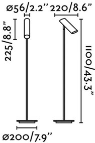 FARO 29883 - Stojací lampa LINK 1xGU10/11W/230V bílá
