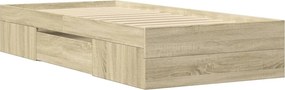 Rám postele bez matrace dub sonoma 90 x 190 cm kompozitní dřevo 3295522