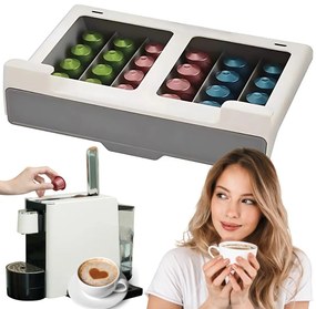 Verk Group Nástěnný organizér na kávové kapsle nespresso 30 kapslí výsuvná horní část