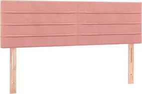 Box spring postel s matrací růžová 140x190 cm samet 3141364