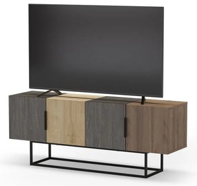 TV stolek v dekoru dubu v hnědo-přírodní barvě 140x55 cm Titan – Marckeric