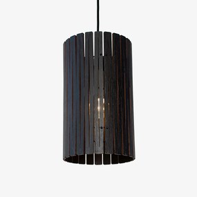 Dřevěné závěsné válcové svítidlo Kerflights Drum Dekor: Esspreso, Průměr: 180 mm