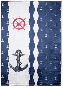 Dětský koberec s jednoduchým námořním motivem Šířka: 140 cm | Délka: 200 cm