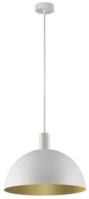 ACB Iluminacion Závěsné svítidlo TIGA,  ⌀ 25 cm, 1xE27 15W Barva: Bílo-zlatá, Barva montury: Bílá