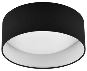 Černé LED stropní svítidlo ø 30 cm Locarno – Trio