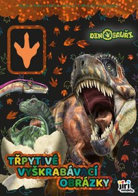 JIRI MODELS Třpytivé vyškrabávací obrázky + omalovánky Dinosauři 9