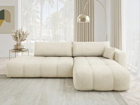 Rohová rozkládací sedačka Larow O Boucle, Potah: Coral 45, Strana pohovky: pravá