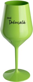 PANÍ DOKONALÁ - zelená nerozbitná sklenice na víno 470 ml