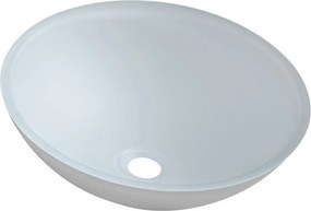 Sapho Beauty - Umyvadlo na desku, průměr 42 cm, bez přepadu, sklo/matná bílá TY181W