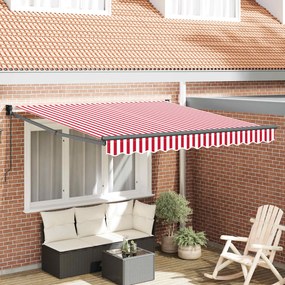 Stahovací markýza Červená a Bílá 300 x 250 cm 3329989