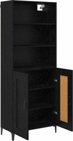 Vysoký bufet 2 ks Černý dub 69,5 x 34 x 180 cm Kompozitní dřevo 3403591