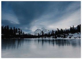 Obraz - Na zamrzlém jezeře (70x50 cm)