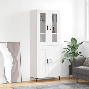 Skříň highboard bílá 69,5 x 34 x 180 cm kompozitní dřevo