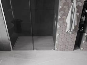 Mexen Velar, posuvné sprchové dveře do otvoru 130 cm, 8mm šedé sklo, chromová, 871-130-000-41-01