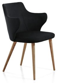 Max Home Židle s područkami Maddy vzorník tkaniny: crystal 19, nohy: kovové kónické NERO OPACO