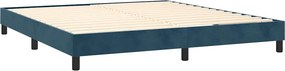 Box spring postel s matrací a LED tmavě modrá 180x200 cm samet 3134301